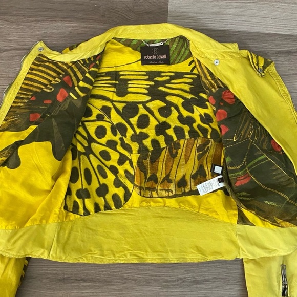 Roberto Cavalli | Jackets & Coats | Roberto Cavalli Leather Butterfly ...